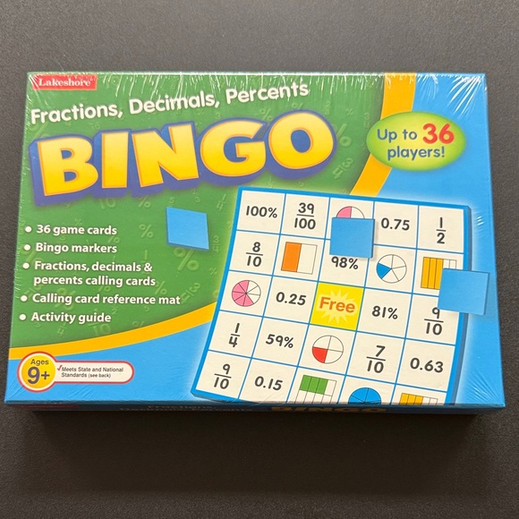 Lakeshore | Games | Fractions Decimals Percents Bingo Game By Lakeshore ...